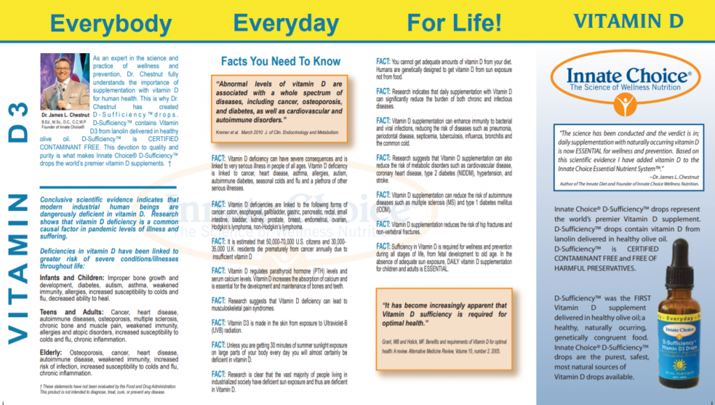 Innate Choice D-Sufficiency Vitamin D3 Drops - Lifestyle Integration